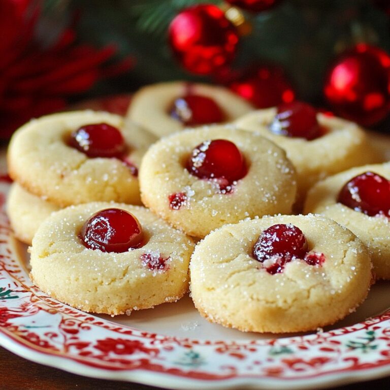 Christmas Maraschino Cherry Shortbread Cookies