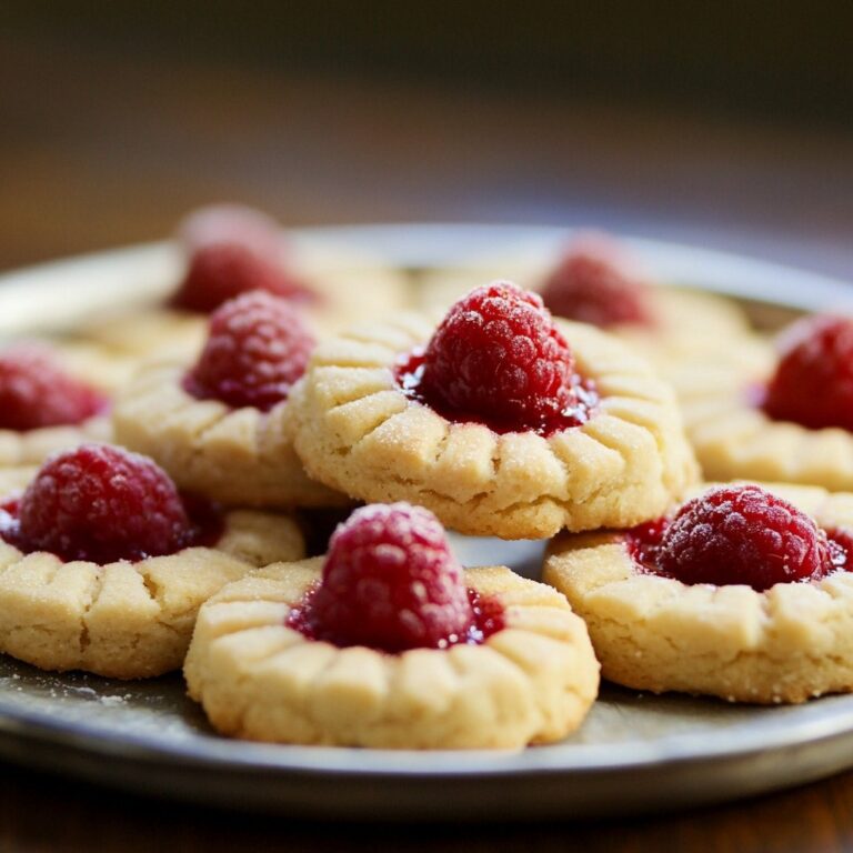 Raspberry Almond Shortbread Cookies
