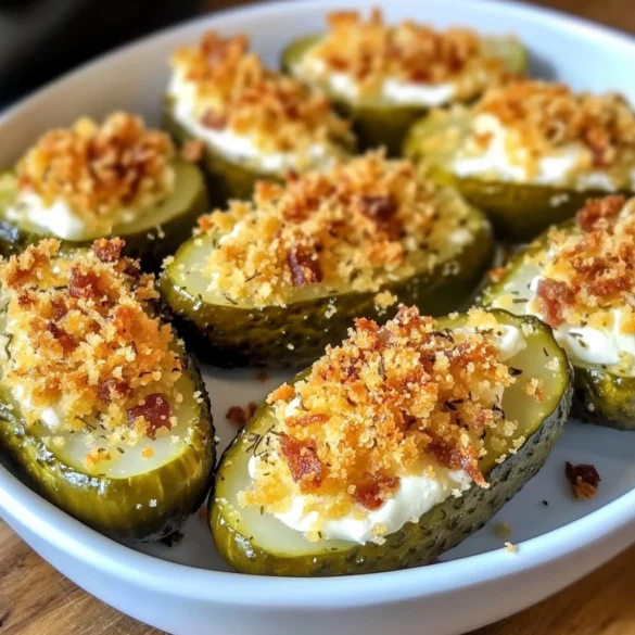 Air Fryer Stuffed Pickles - Crispy & Creamy Snack