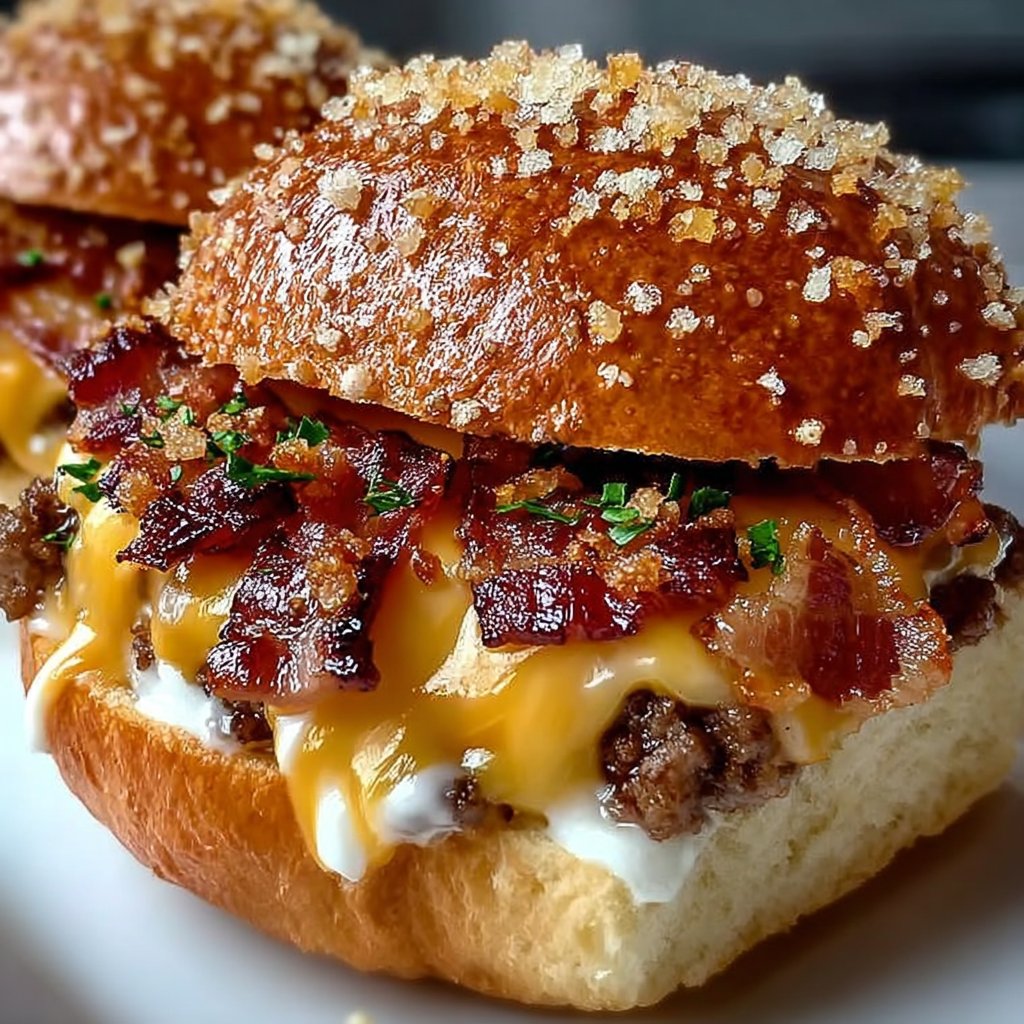 Garlic Bread Bacon Cheeseburger Treats