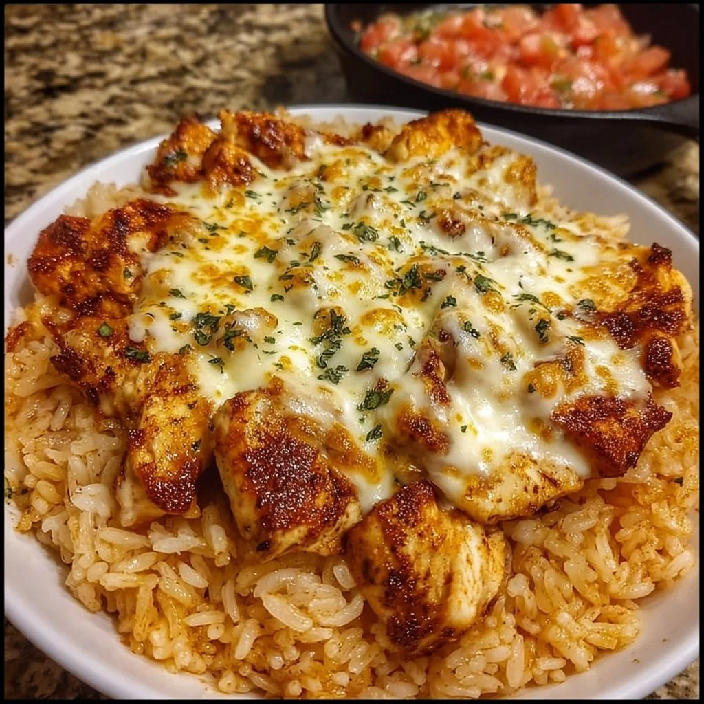 Cheese Chicken & Rice Skillet