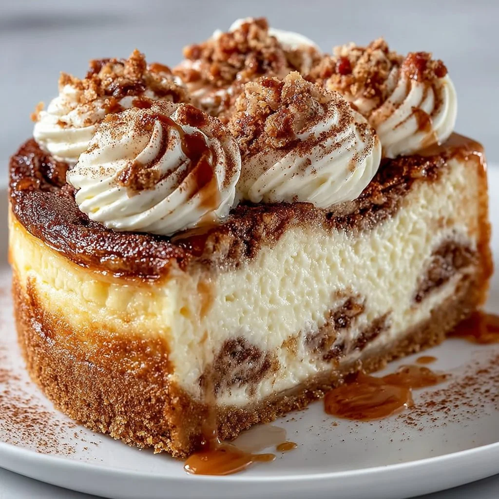 Fluffy & Creamy Cinnamon Roll Cheesecake